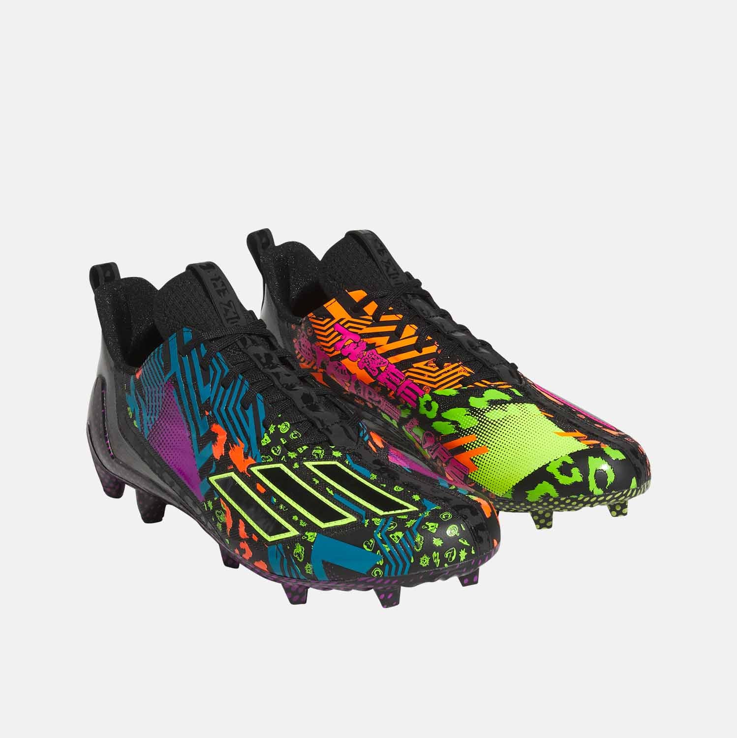 Men's Adizero 12.0 Low Mismatch Football Cleats, Black/Shock Pink – SV ...